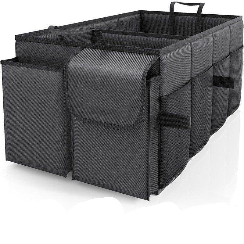Black Large-Capacity Foldable Car Trunk Storage Organizer - Collapsibl ...