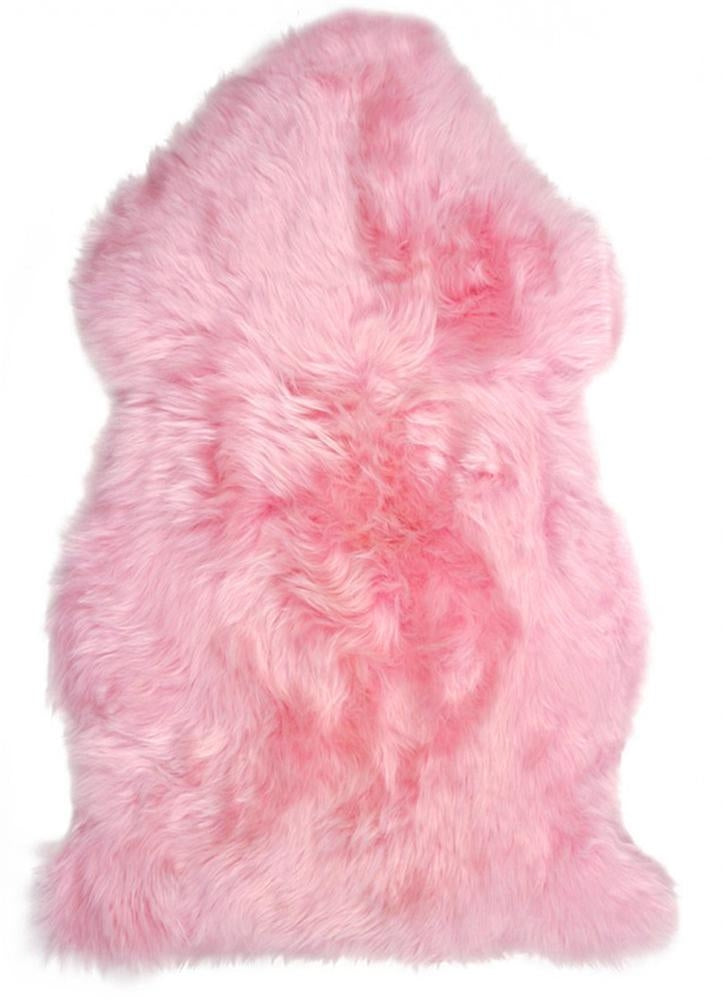 Natural New Zealand Sheep Skin Pink by Rug Culture - 105X70CM - RECTAN ...