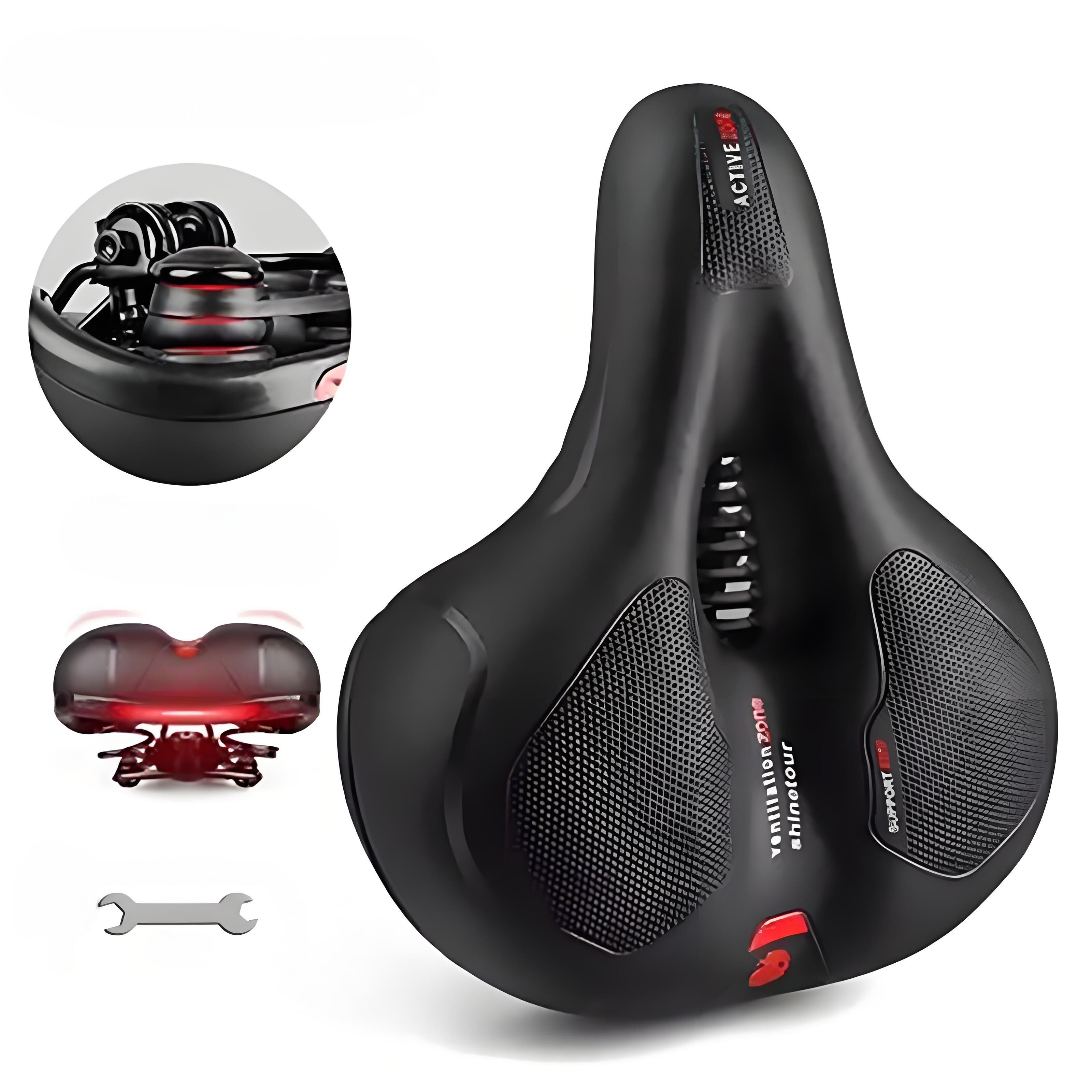 Silicone Bike Saddle with Hollow Ventilation: 21×25×11cm, 680g, Comfor ...
