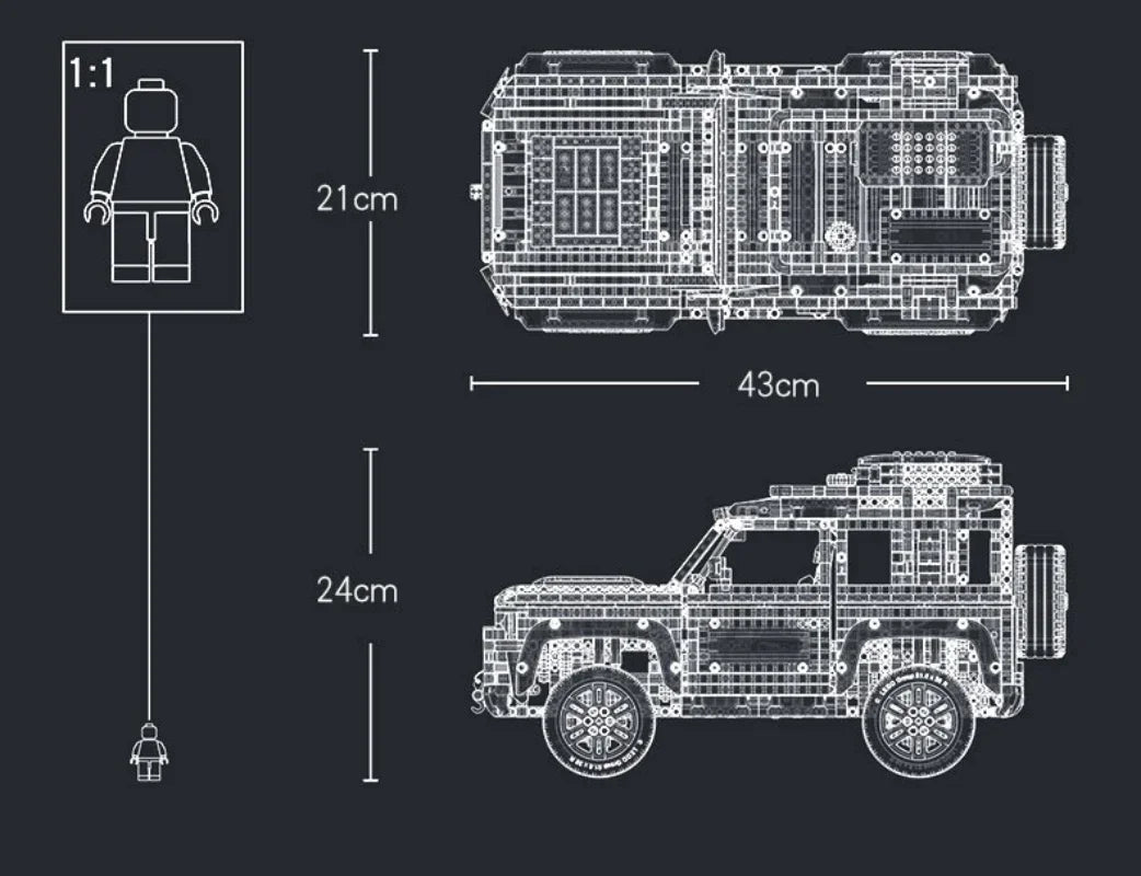 Technical Rover Defender Collector'S Building Blocks Set – Factory ...