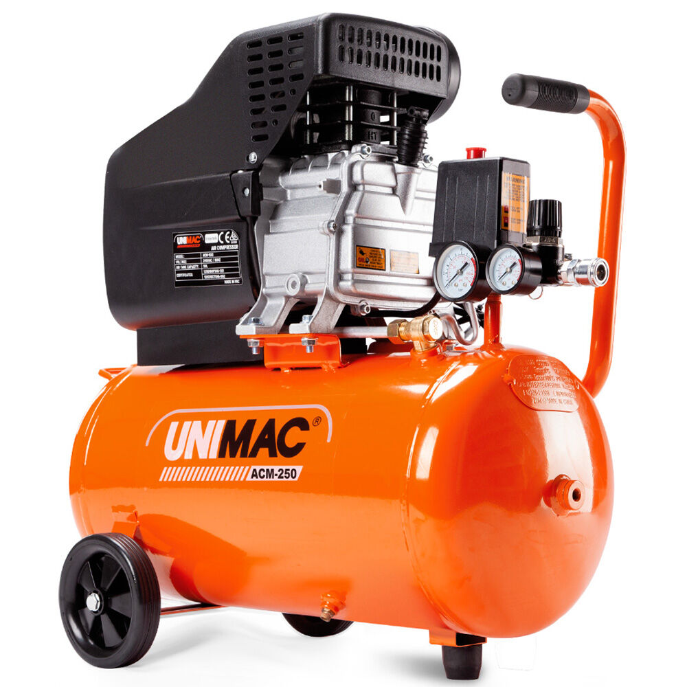 24L 2.0HP Air Compressor, Direct Drive, 2 Couplers for Airtools Tyre I ...