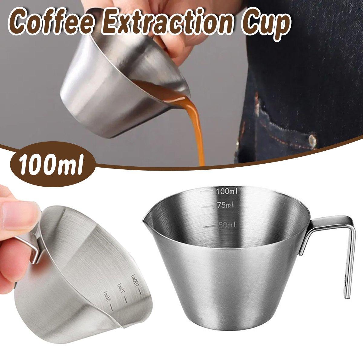100ml Stainless Steel Coffee Extraction Measuring Cup Graduated Coffee ...