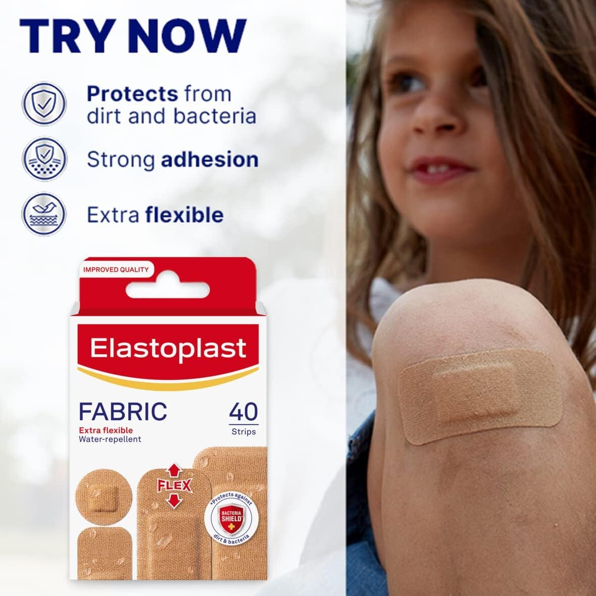 Elastoplast Fabric Extra Flexible Plaster, Pack of 40 – Factory Direct Shop