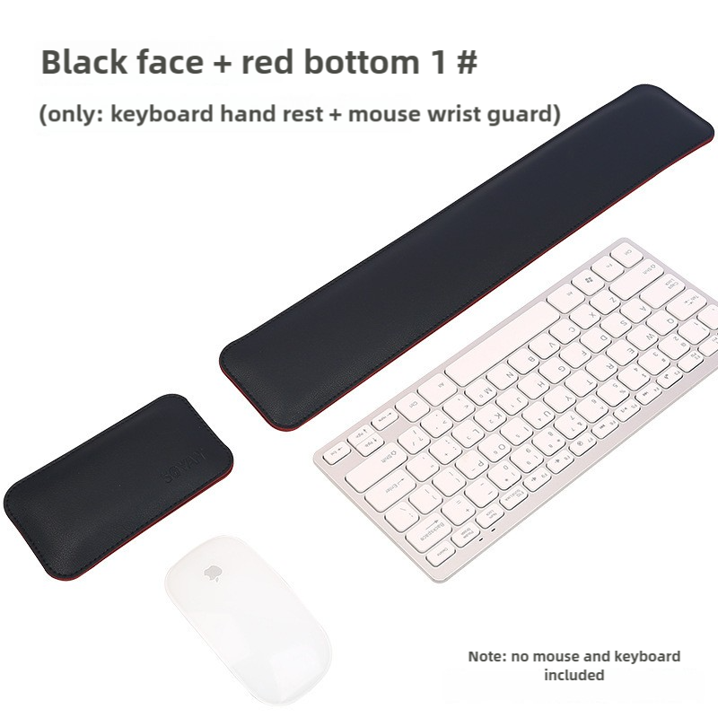 Black And Red (Keyboard Wrist Guard + Mouse Wrist Guard) Premium Dual ...