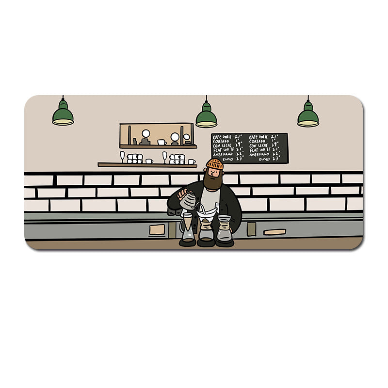 Extended Gaming Mousepad (90x40x0.4cm) - Big Beard Uncle Design, Stitc ...