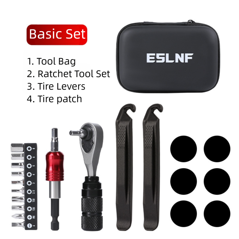 Compact Bicycle Ratchet Tool Kit With Tire Patch – Factory Direct Shop