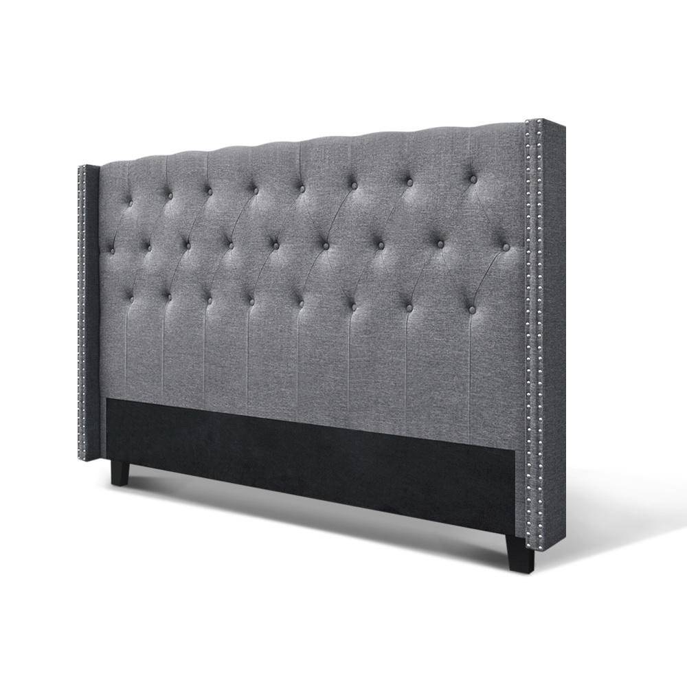 Artiss Bed Head Headboard King Size Bedhead Fabric Frame Base Grey LUCA artiss-bed-head-headboard-king-size-bedhead-fabric-frame-base-grey-luca